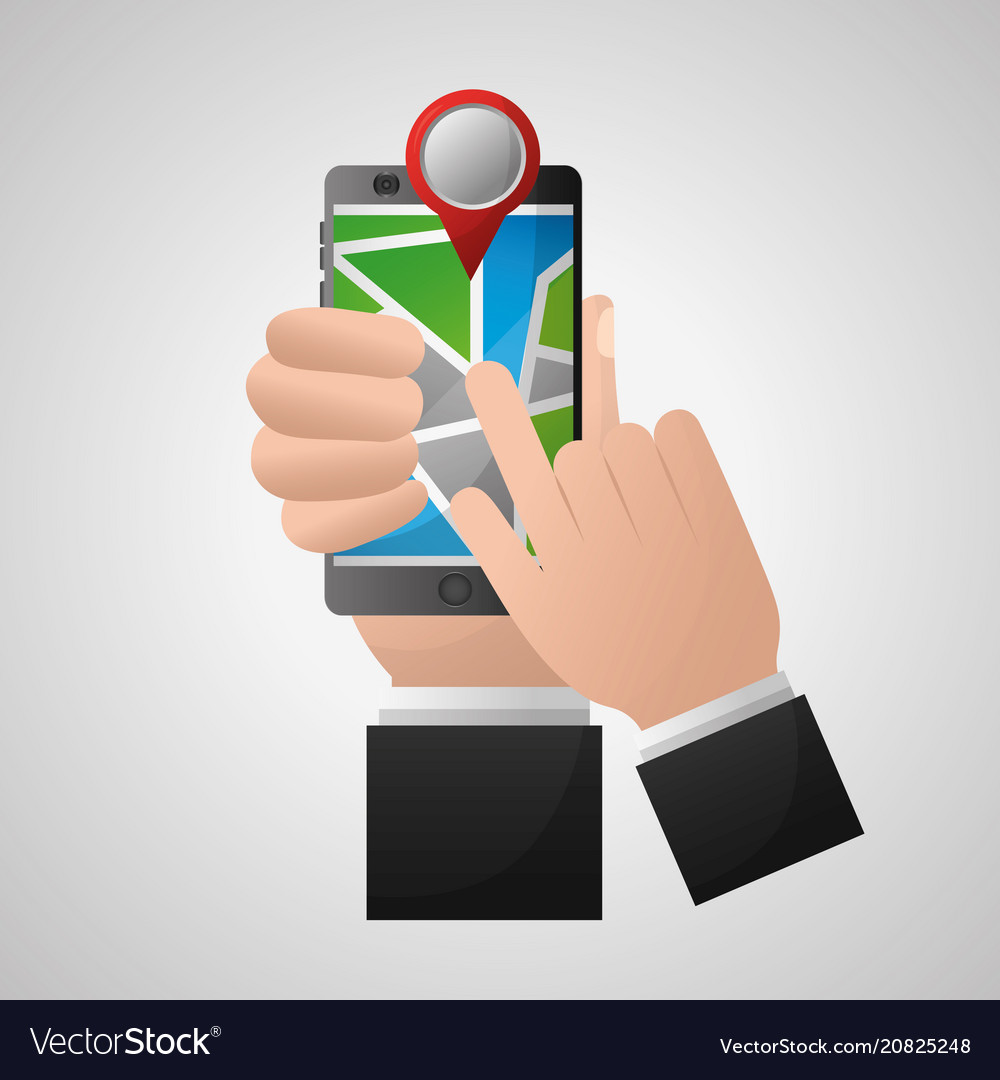Gps navigation application Royalty Free Vector Image