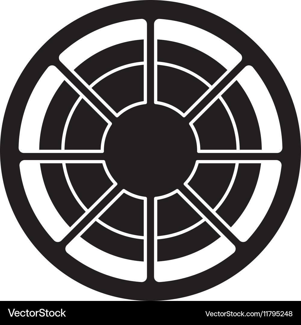 Isolated film reel design Royalty Free Vector Image