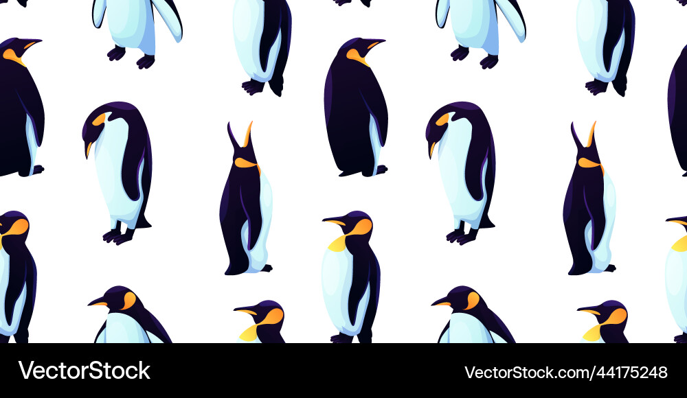 Penguin pattern japan kid print young baby Vector Image