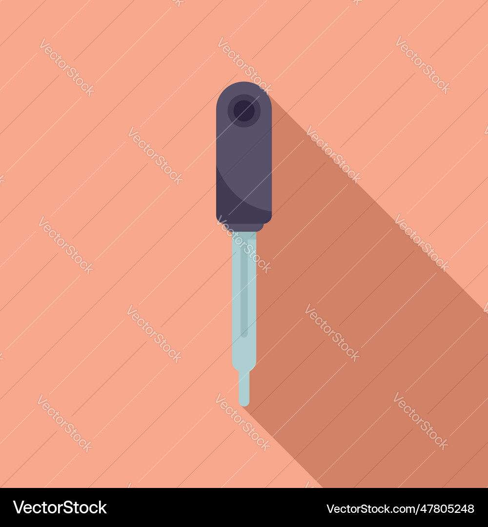 Test result dropper icon flat clinic Royalty Free Vector