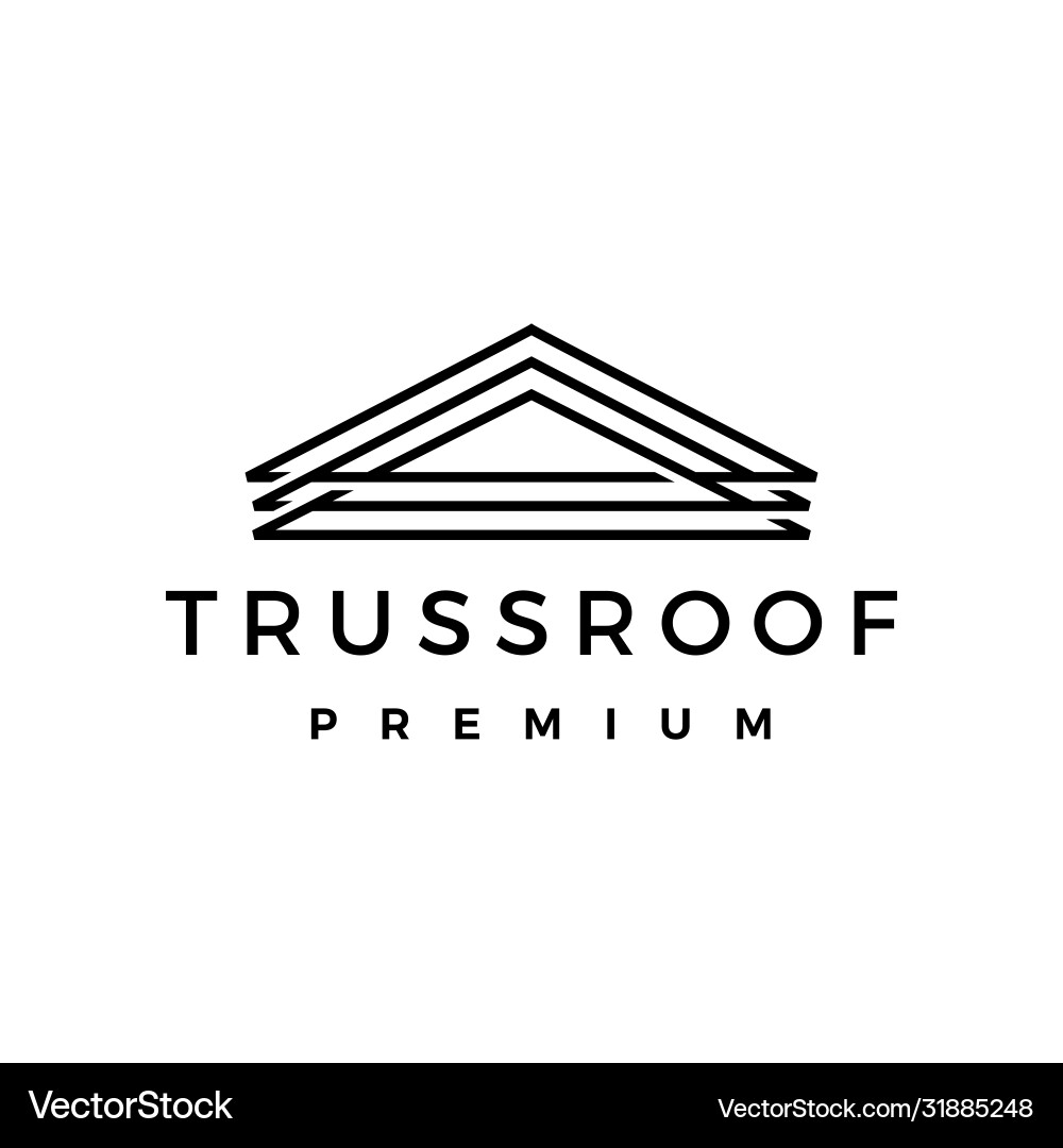 Truss roof logo icon Royalty Free Vector Image