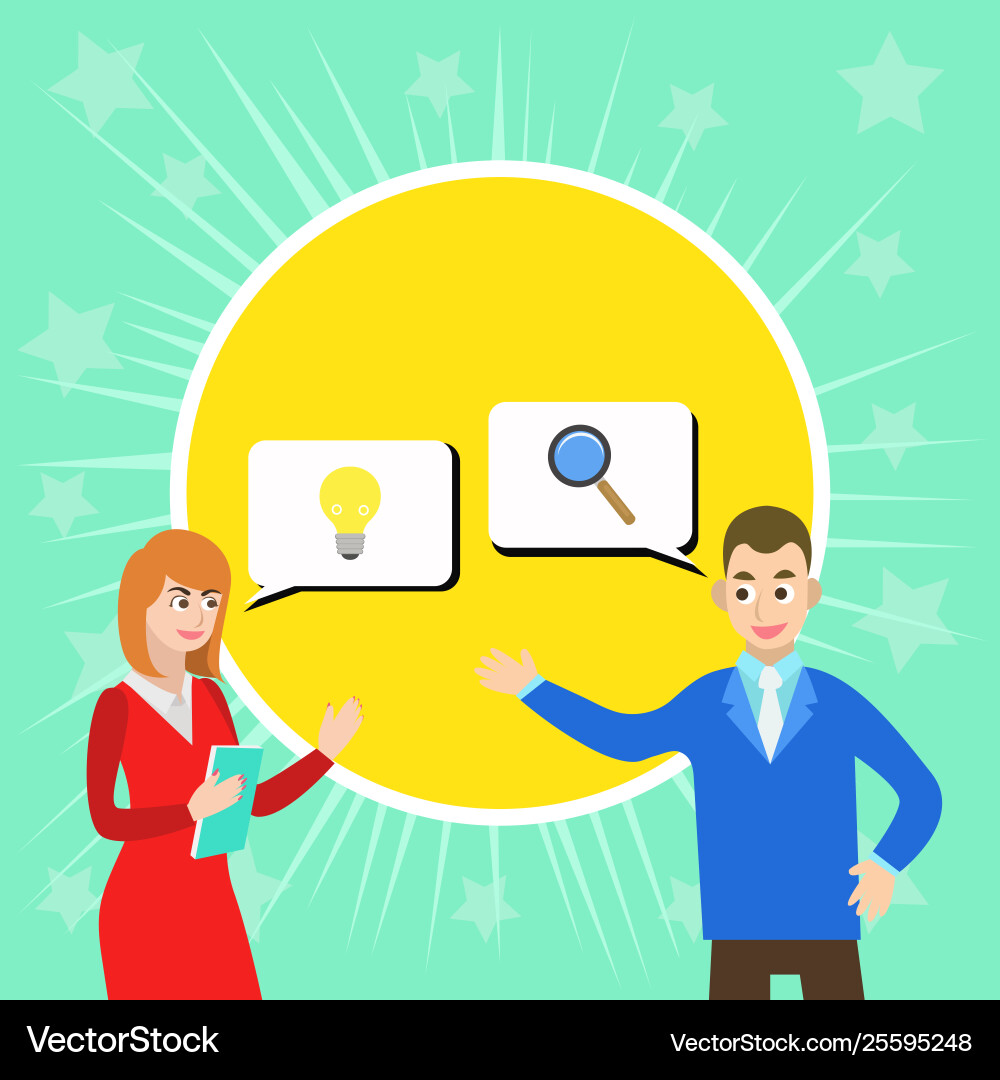 Two business partners or colleagues red haired Vector Image