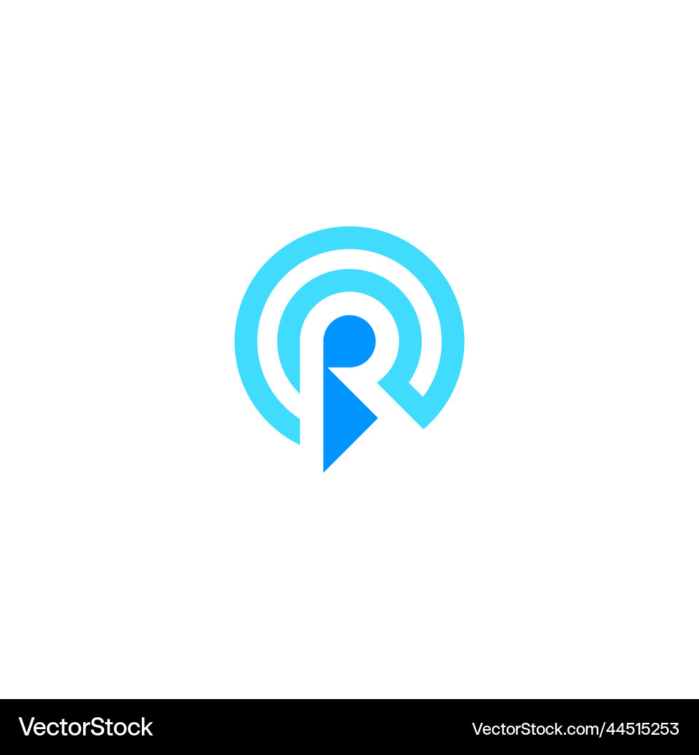 Alphabet letters initials logo rr r and p Vector Image