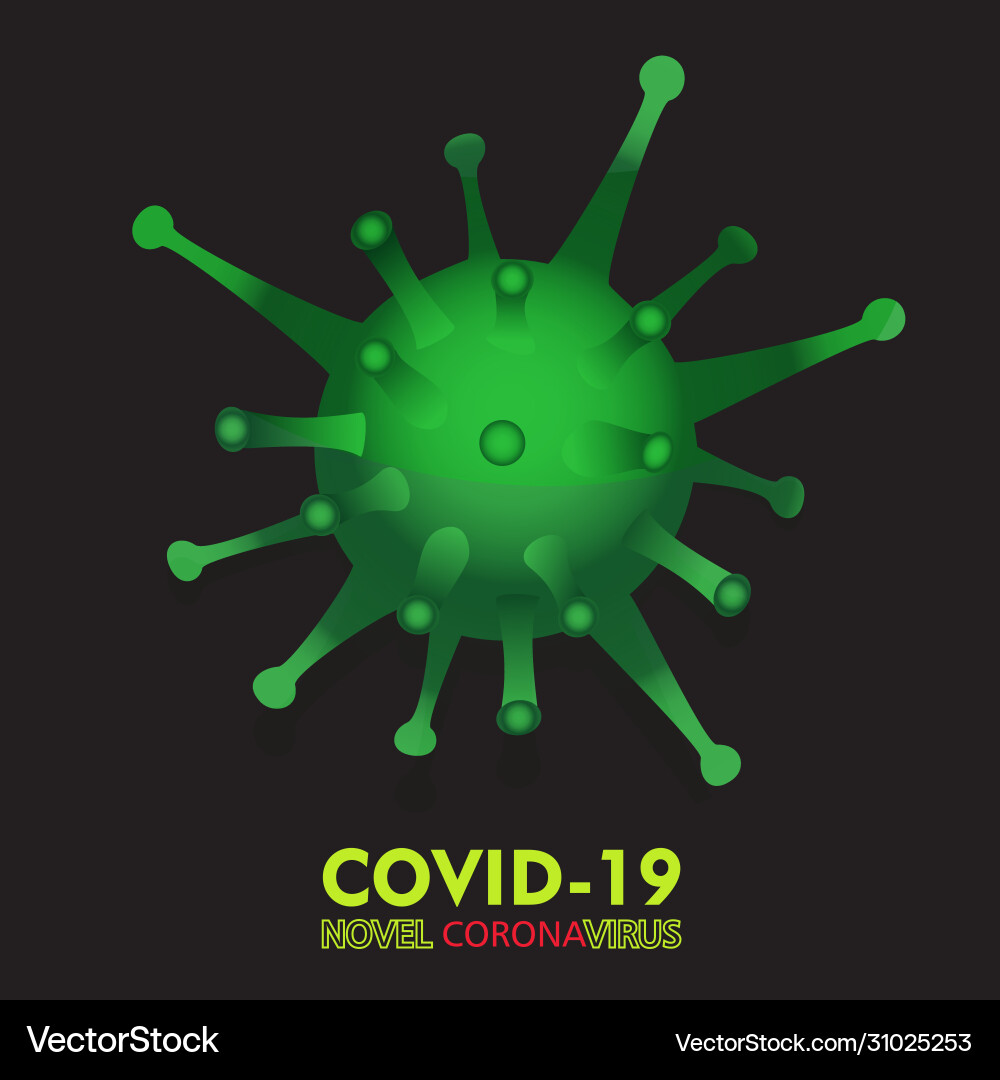 Covid-19 coronavirus concept inscription Vector Image