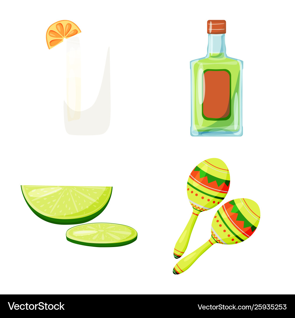 Design mexico and tequila icon set Royalty Free Vector Image
