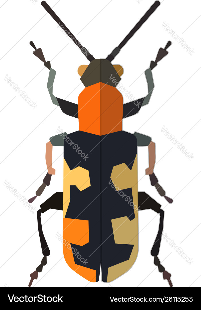 Insect icon in flat style isolated on white Vector Image
