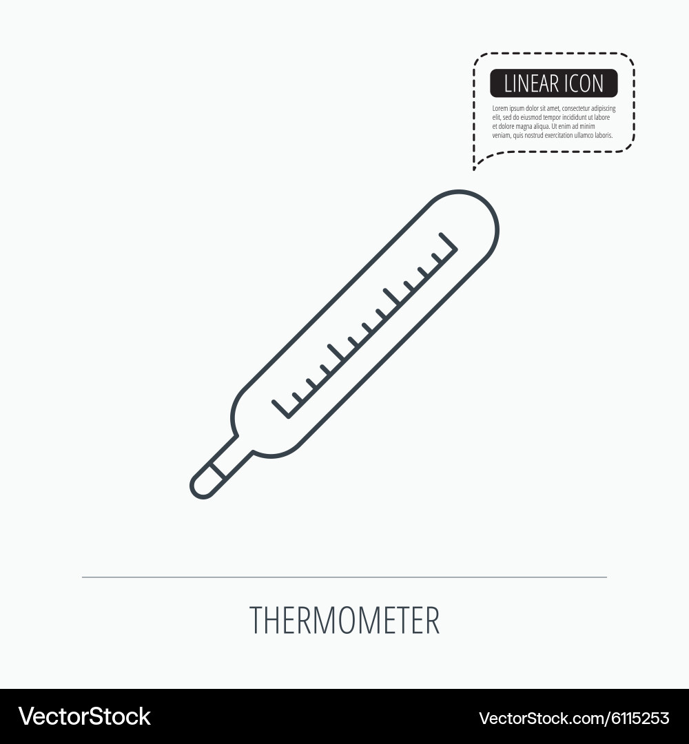 Medical thermometer icon temperature sign Vector Image