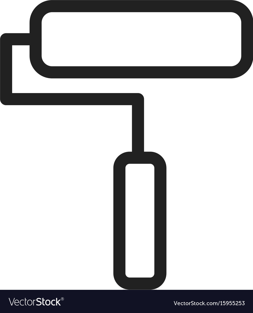 Paint roller Royalty Free Vector Image - VectorStock