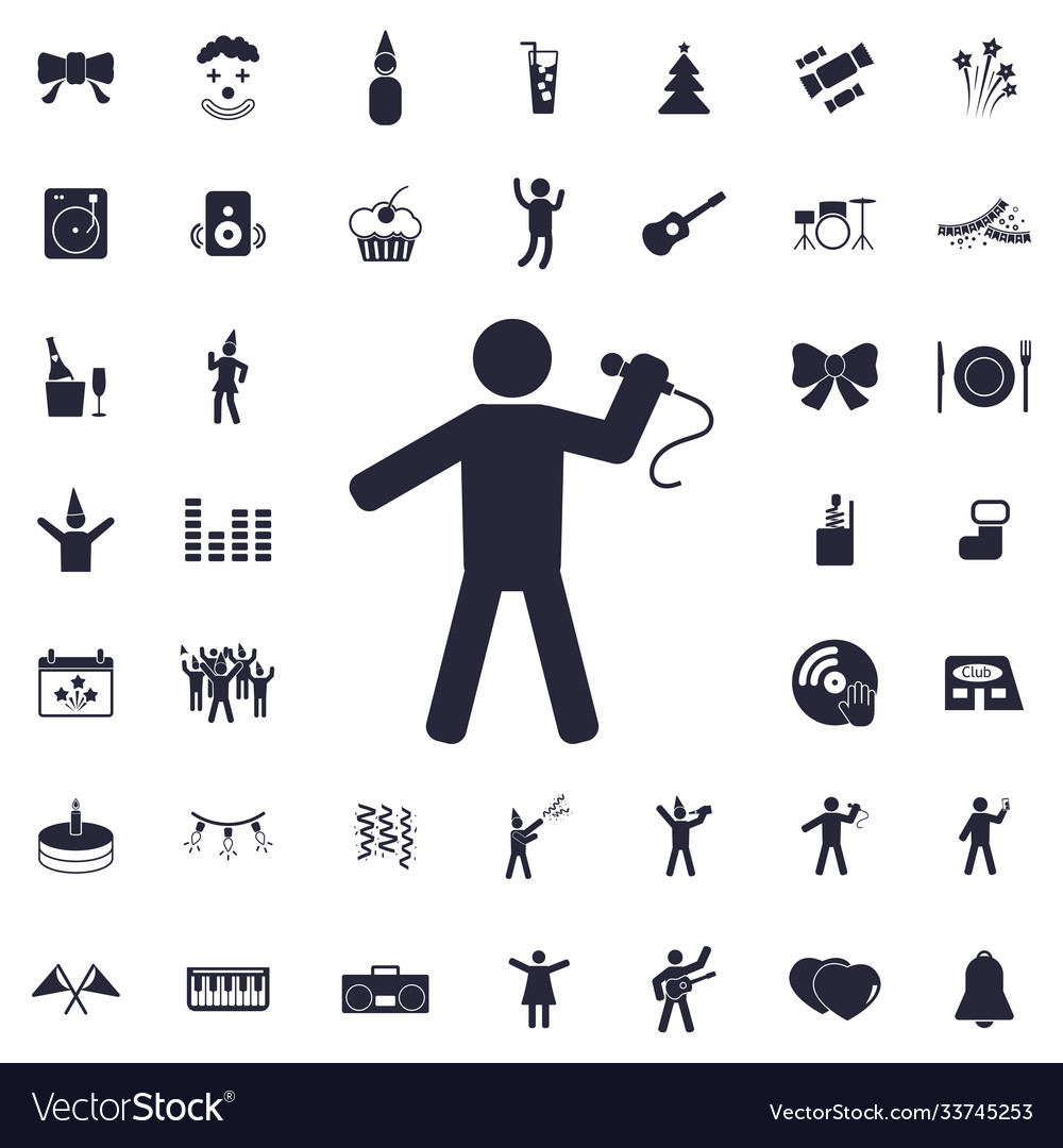 Singer icon Royalty Free Vector Image - VectorStock