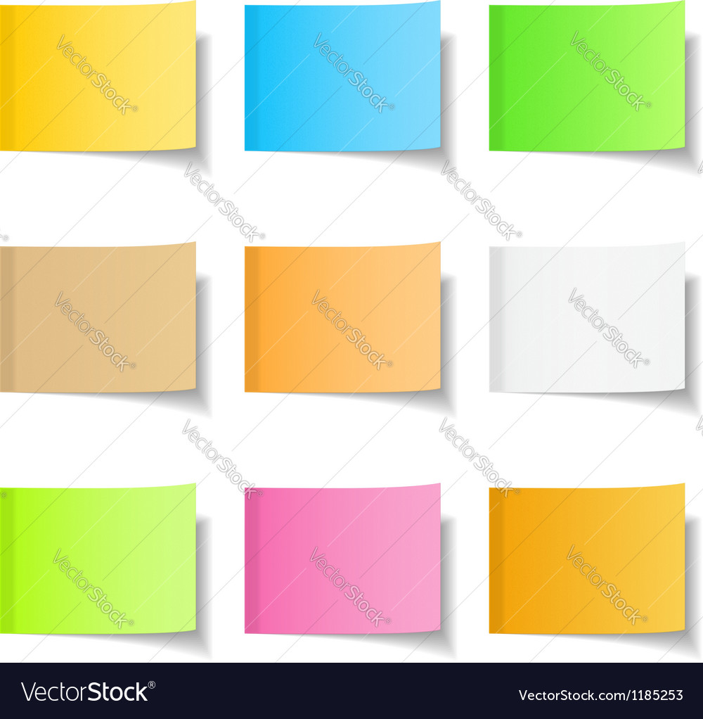 Sticky Notes Royalty Free Vector Image - VectorStock