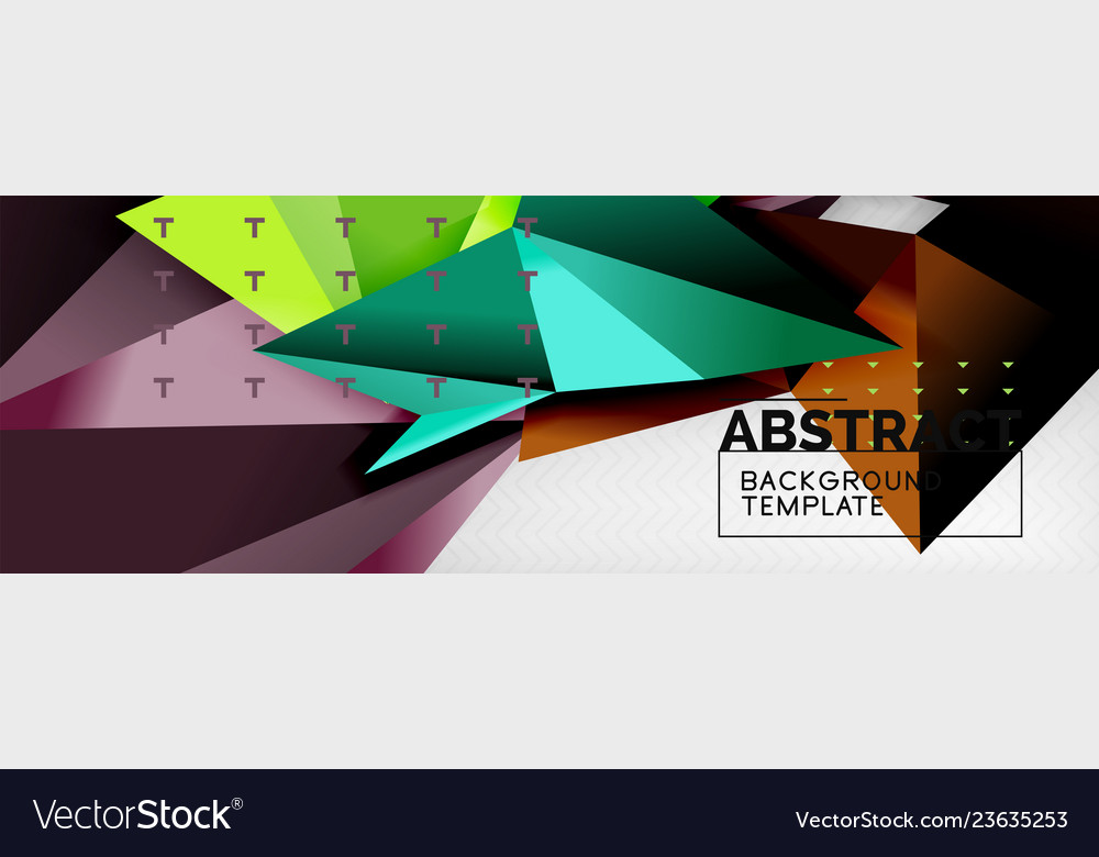 Triangles background techno template Royalty Free Vector
