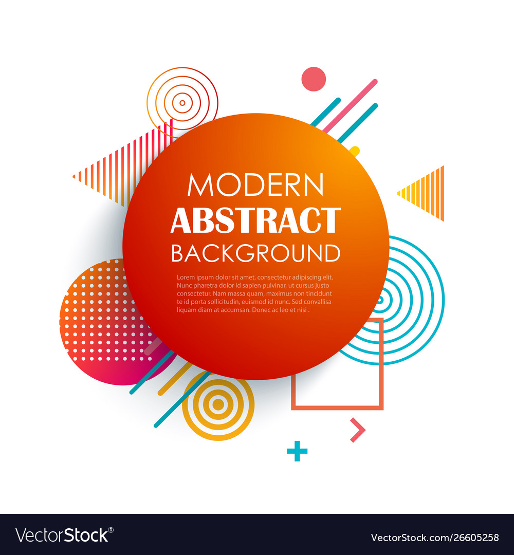 Abstract red circle geometric pattern design Vector Image