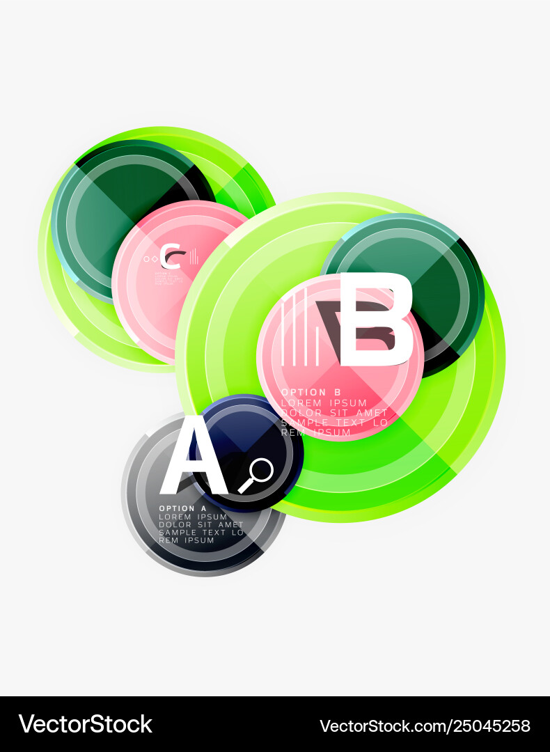 Abstract round geometric shapes modern circles Vector Image