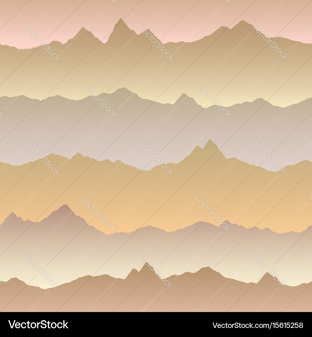 Abstract wavy mountain skyline background nature Vector Image