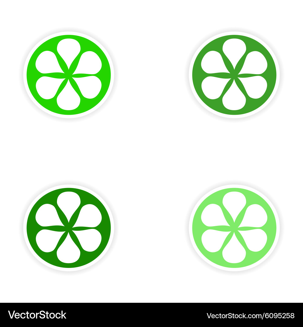 Assembly realistic sticker design on paper orange Vector Image