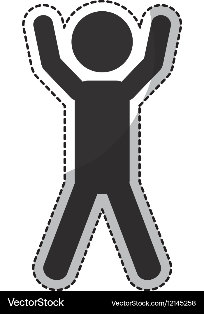 Exercise pictograph icon image Royalty Free Vector Image