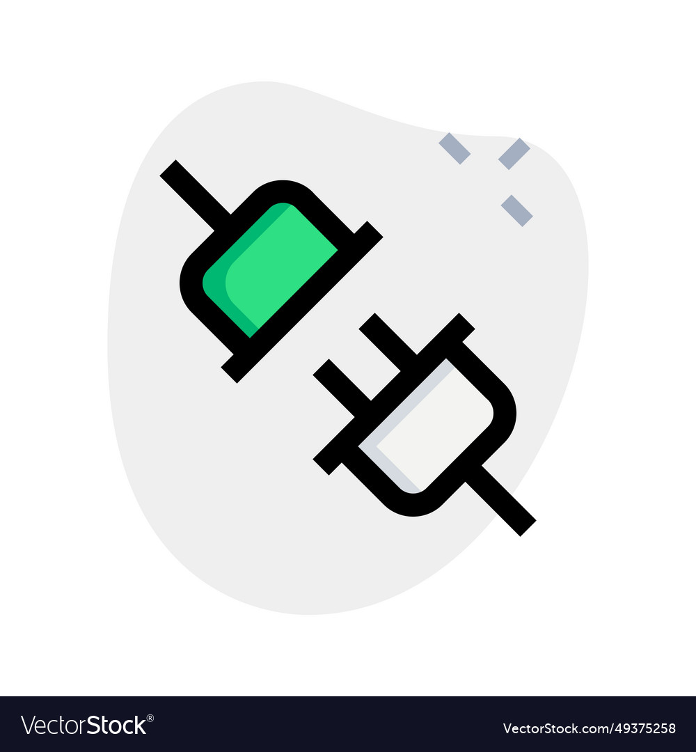 Inserting plug into the socket securely Royalty Free Vector