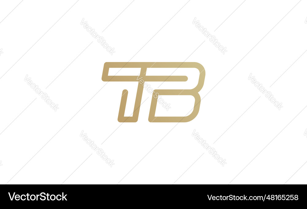 Letter tb logo design creative letters tb logo Vector Image