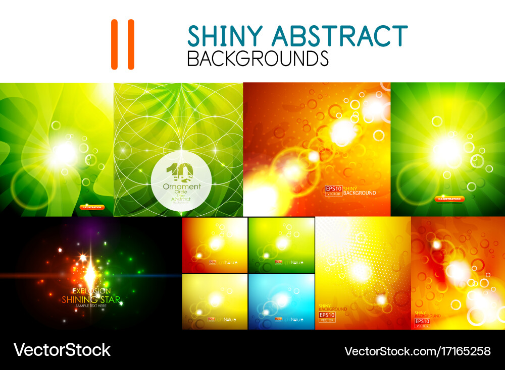 Mega collection of shiny abstract Royalty Free Vector Image