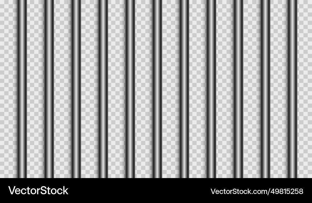Modern metallic prisoner jail bar design Vector Image