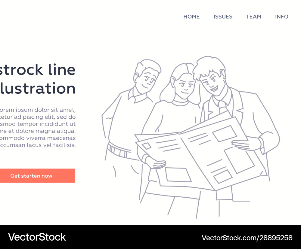 News - modern line design style web banner Vector Image