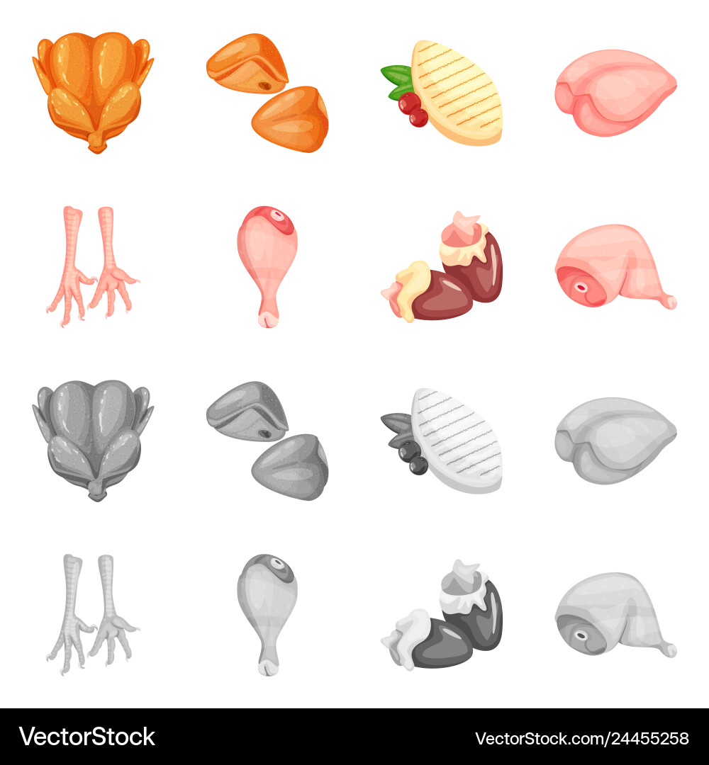 Product and poultry symbol Royalty Free Vector Image