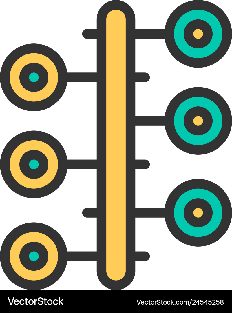Project management icon design Royalty Free Vector Image