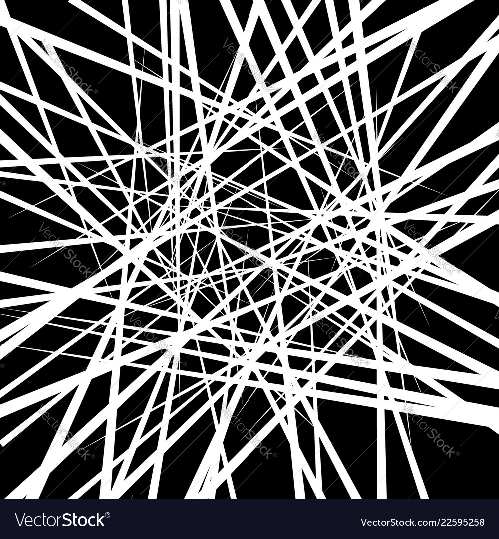 Random irregular intersecting lines abstract Vector Image