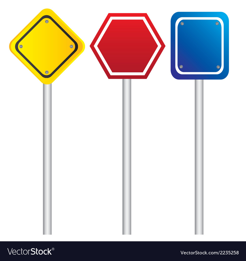 Road signs Royalty Free Vector Image - VectorStock