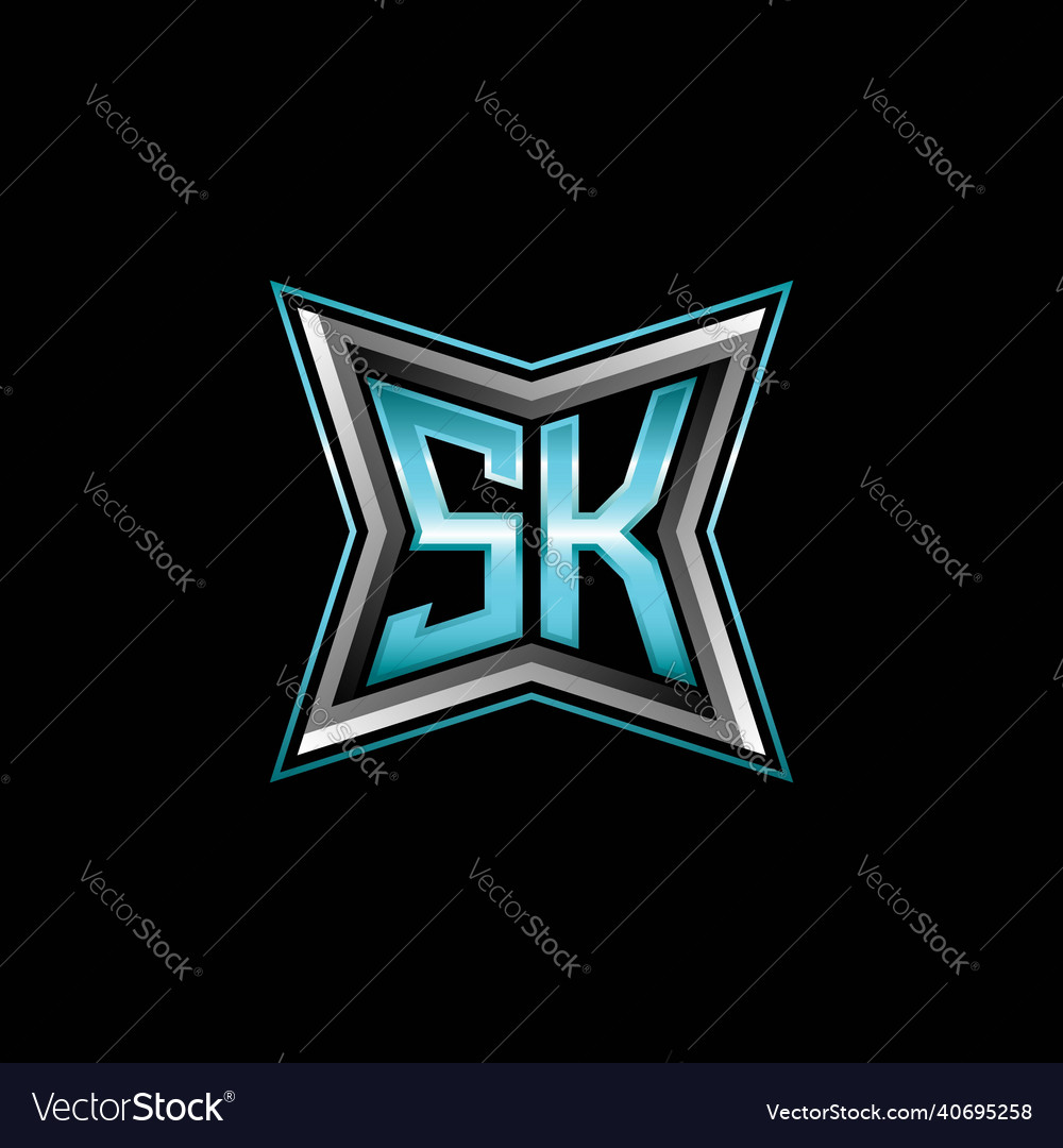 Sk logo monogram geometric modern design Vector Image Sk logo monogram geometric modern design Vector Image