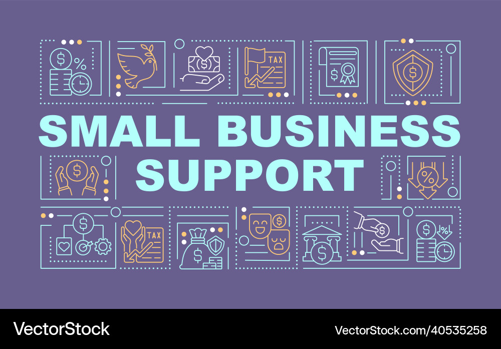 Small business support word concepts banner Vector Image