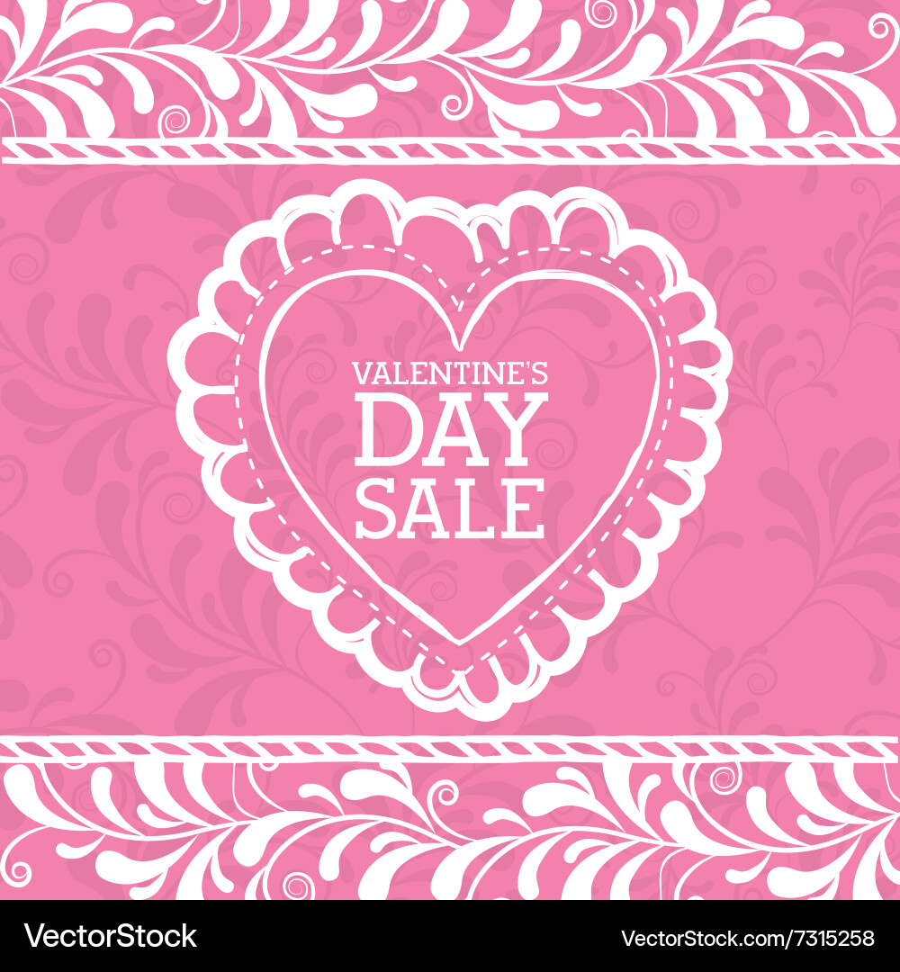Valentines day sale design Royalty Free Vector Image