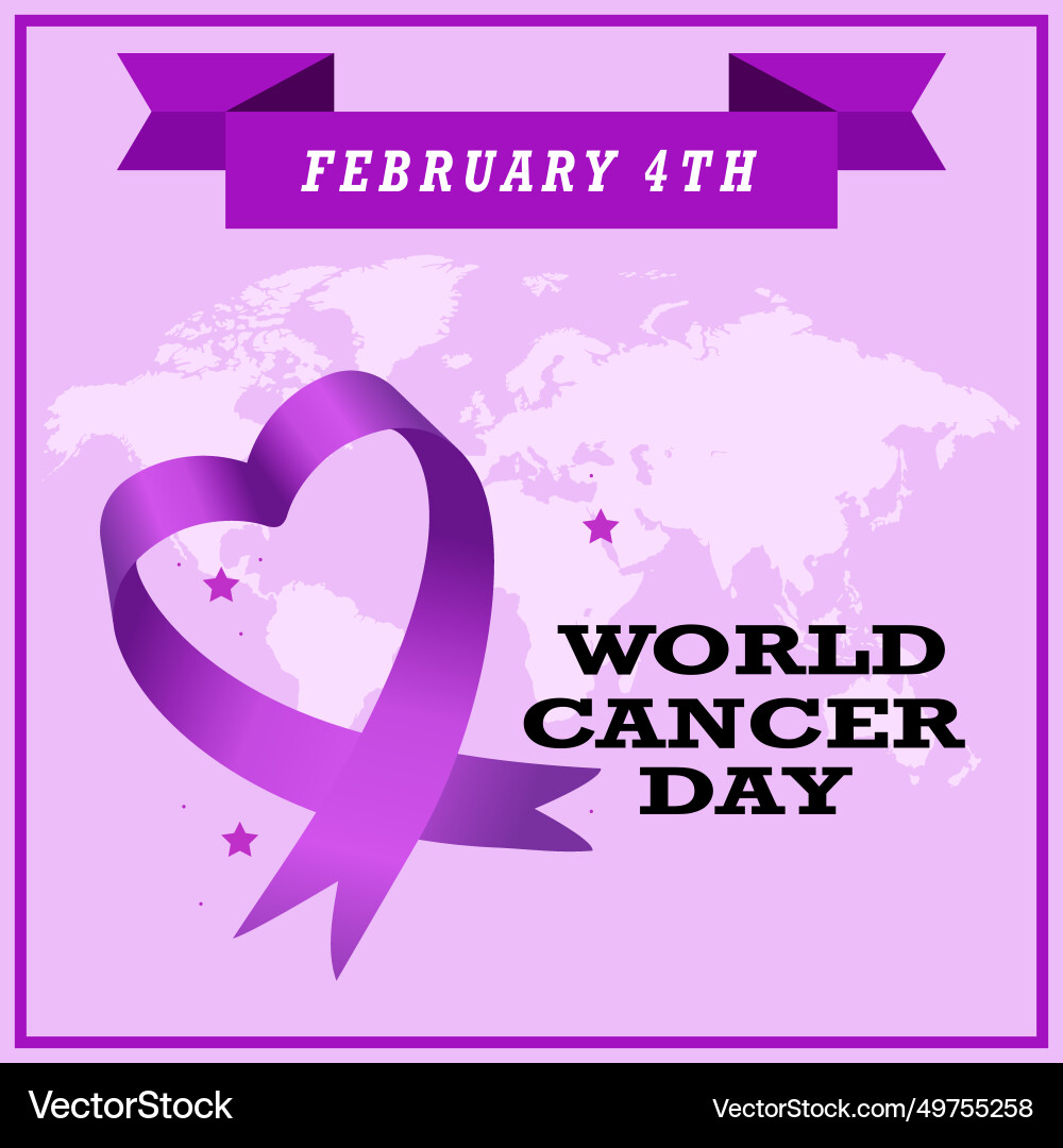 World cancer day design Royalty Free Vector Image
