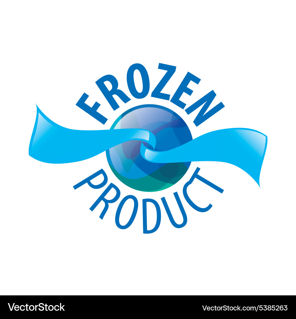 Abstract logo for frozen products Royalty Free Vector Image