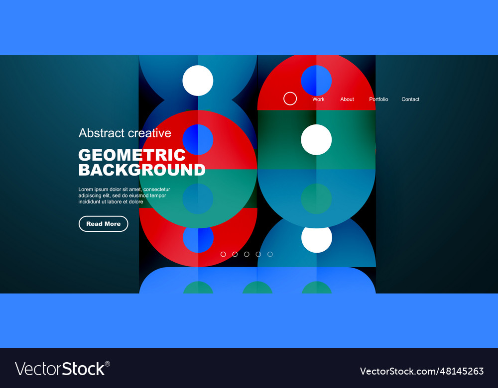 Abstract technology landing page background with Vector Image