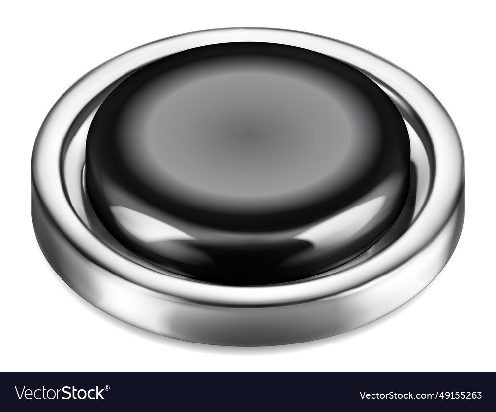 Big button with metallic border Royalty Free Vector Image