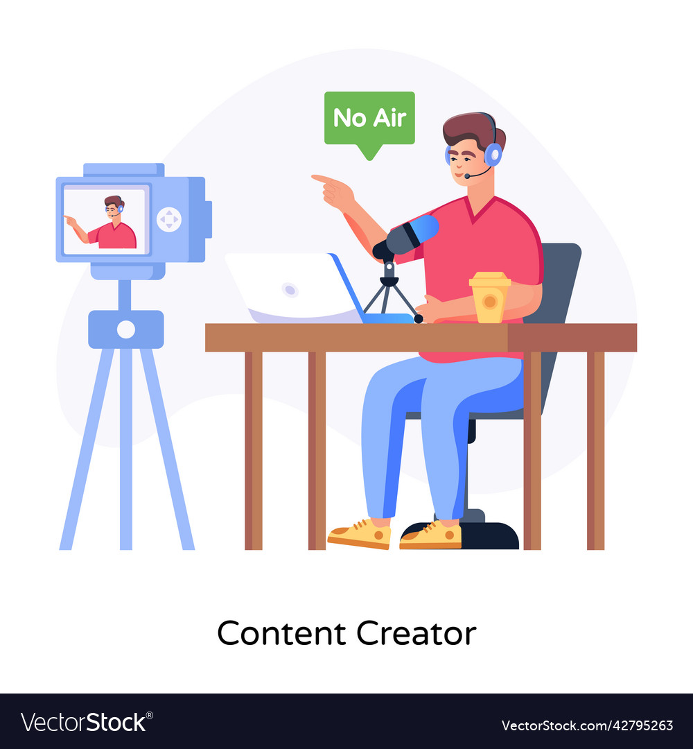 Content creator Royalty Free Vector Image - VectorStock