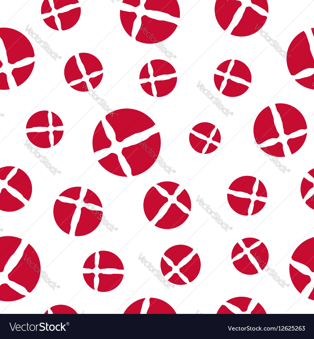 Danish flag seamless pattern Royalty Free Vector Image