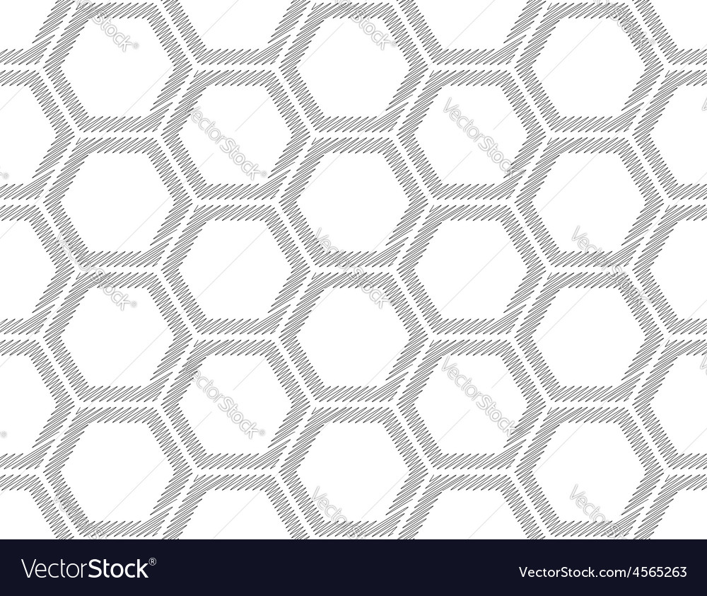 Design seamless monochrome hexagon pattern Vector Image