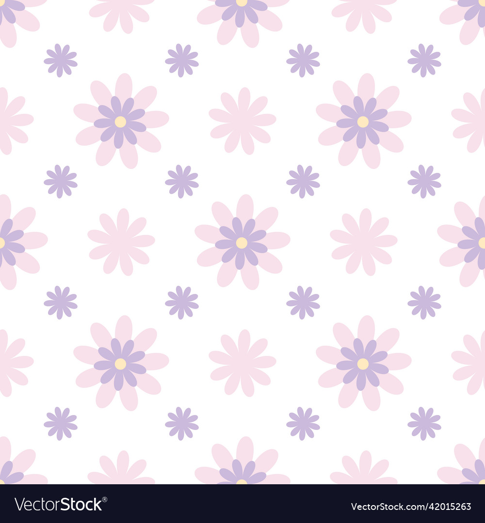 Floral pattern flower seamless repeat pattern Vector Image