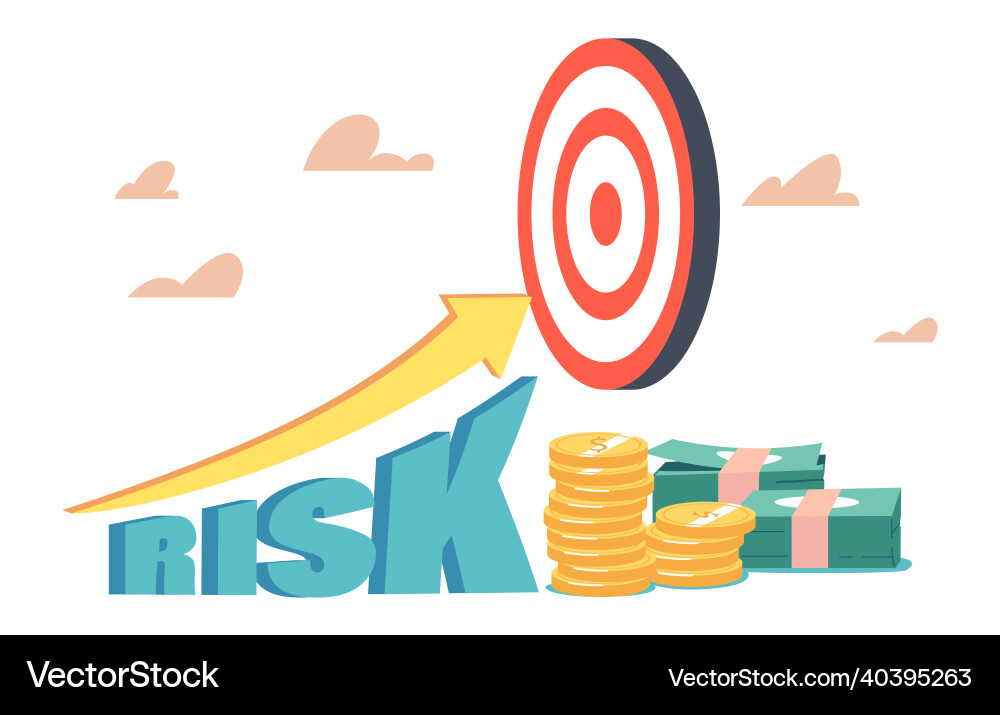 High growing risk concept business mission Vector Image