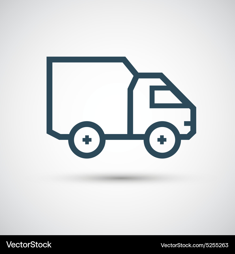 Icon for vehicle delivery services and goods Vector Image