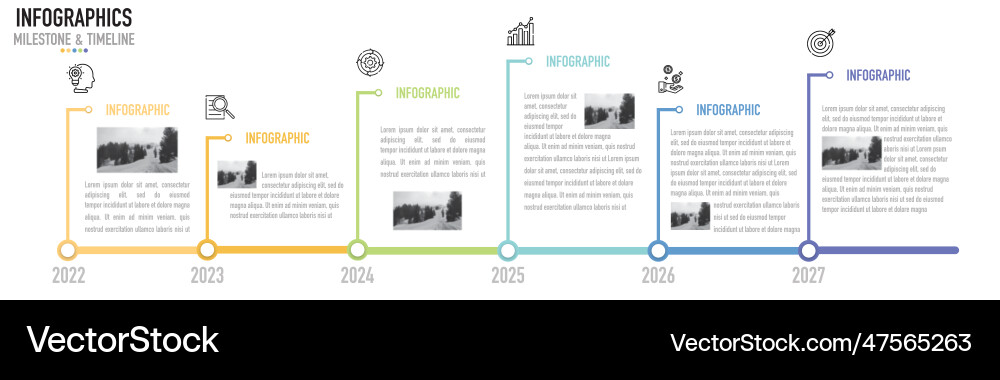 Milestone timeline infographic for business Vector Image