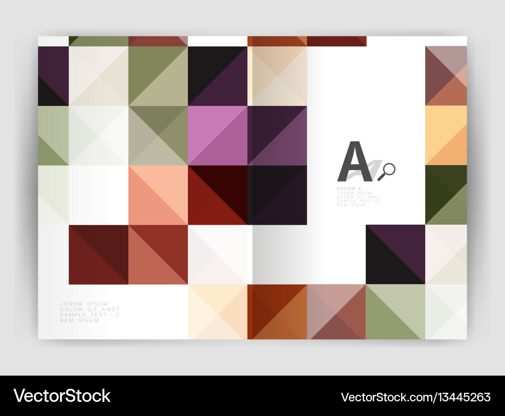Modern minimalistic geometrical square business Vector Image