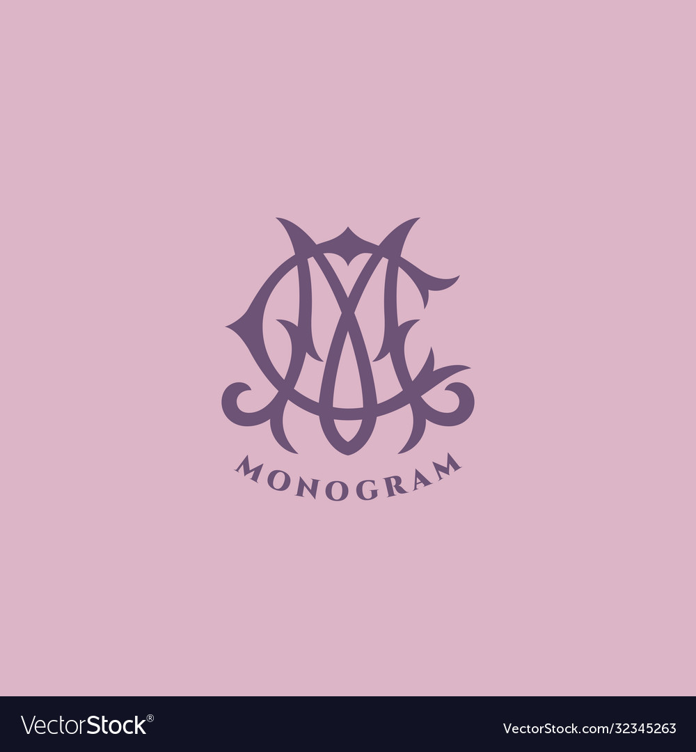 Monogram cm Royalty Free Vector Image - VectorStock