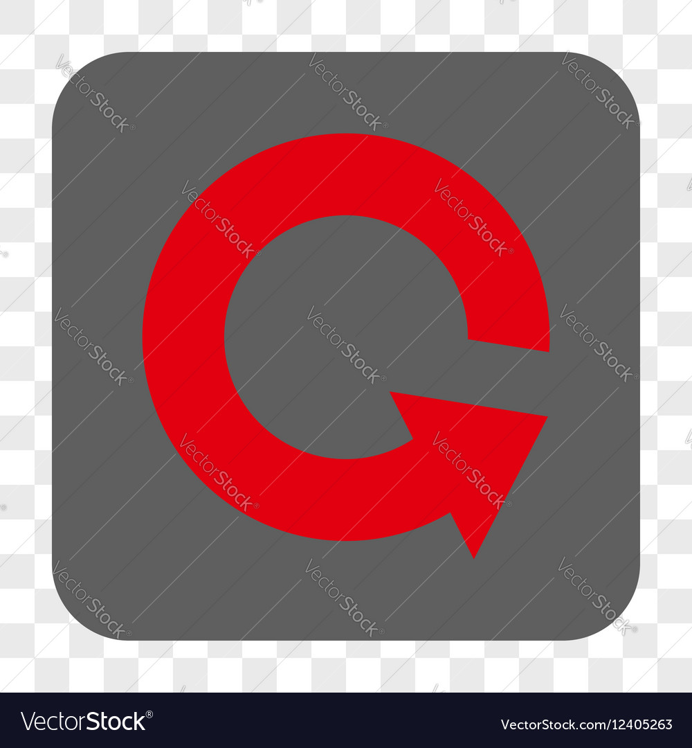 Rotate ccw rounded square button Royalty Free Vector Image