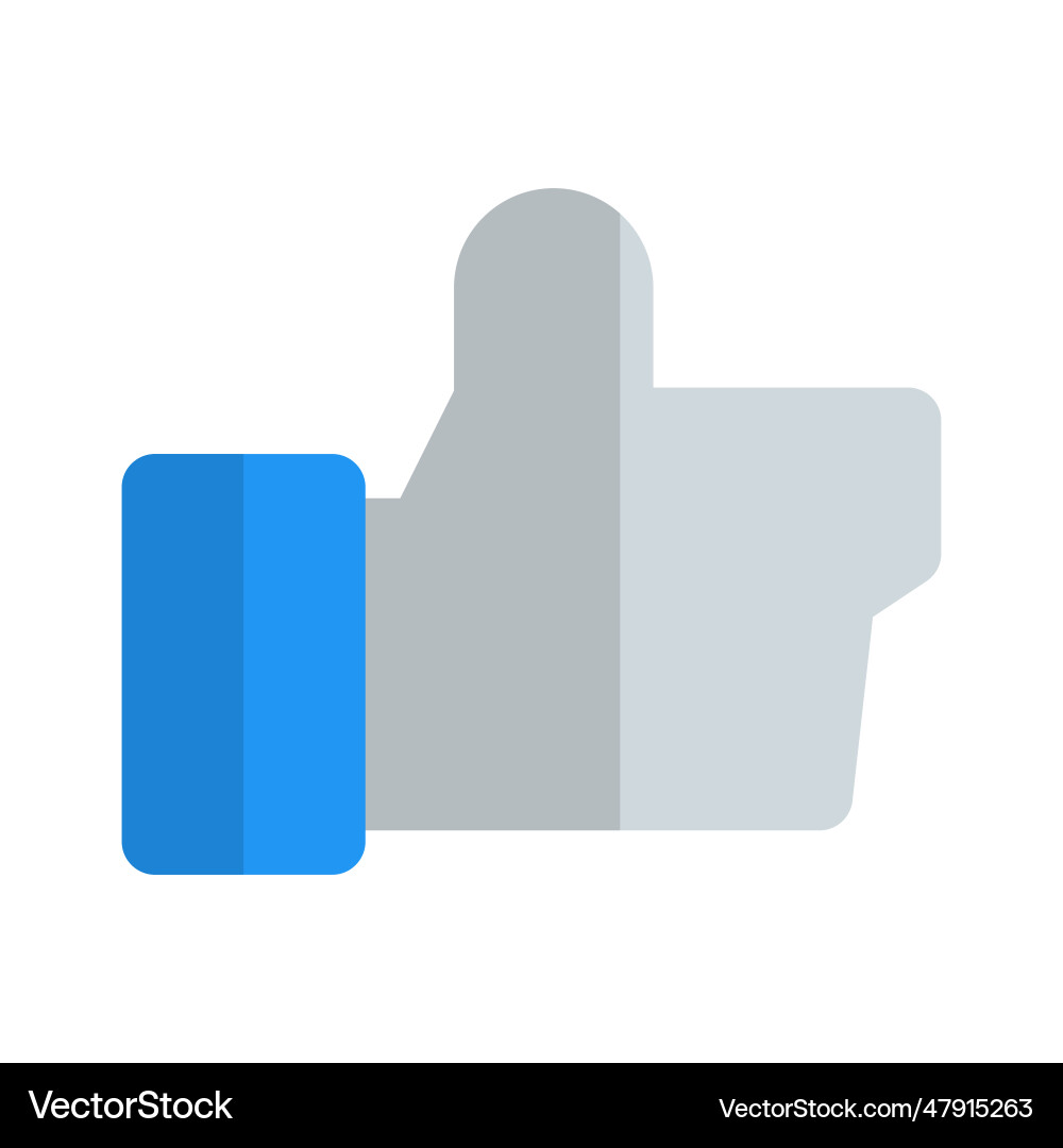 Thumbs up used to express approval Royalty Free Vector Image