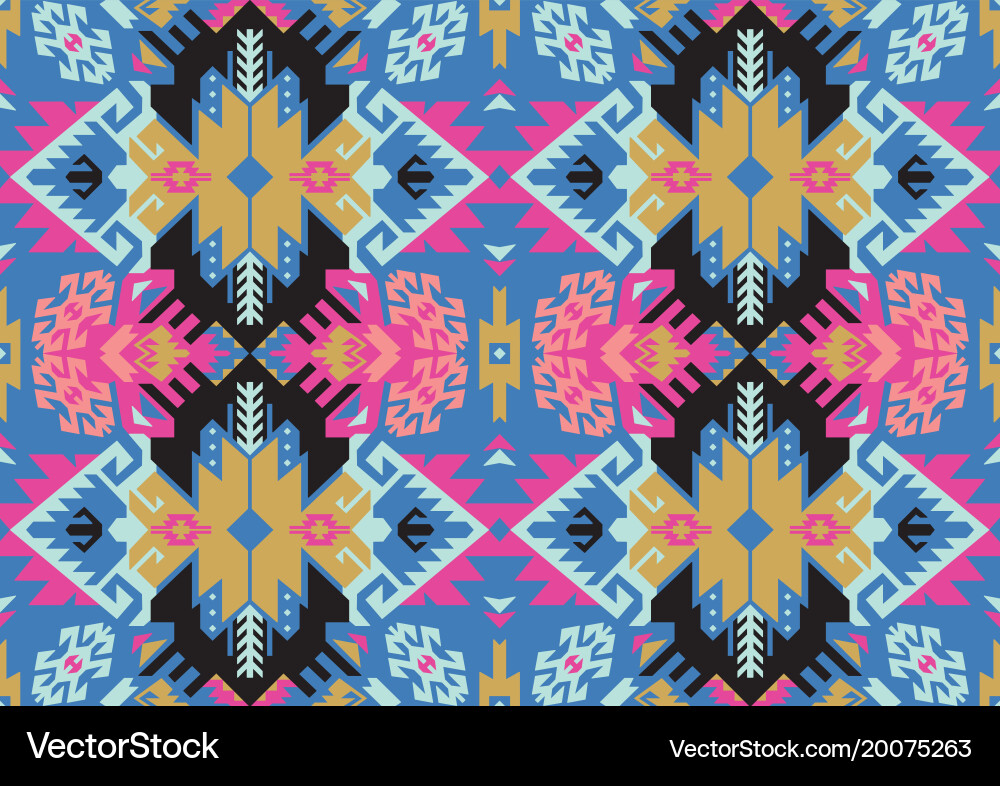 Tribal turkish seamless pattern in bohemian style Vector Image