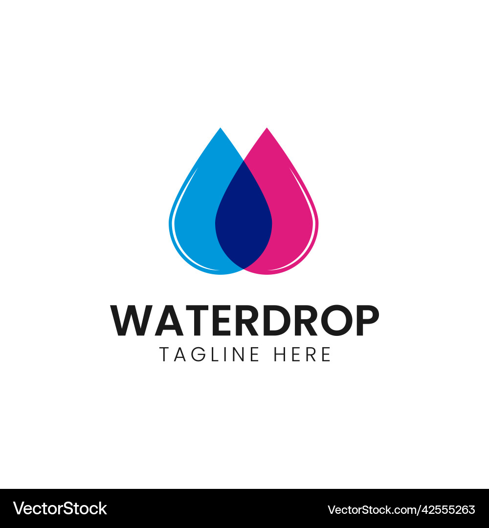 Water drop logo design template Royalty Free Vector Image