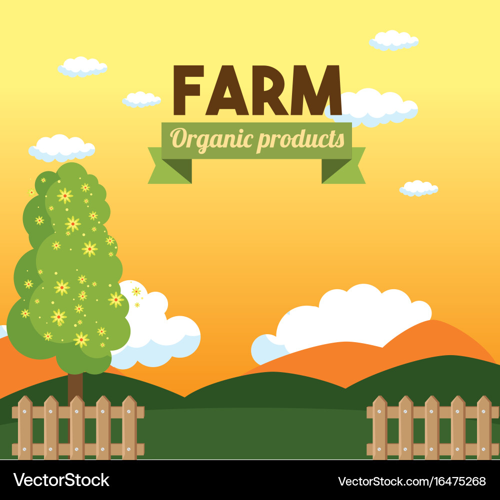 Agricultural and farming concept Royalty Free Vector Image